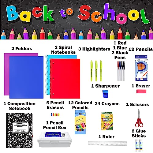 School Supplies for Kids, Back to School Supply Box, Supplies for Girls Or Boys, Supplies Bundle Kit (1)