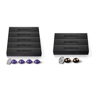 nespresso capsules vertuoline, altissio, medium roast espresso coffee, 50 count coffee pods & capsules vertuoline, double espresso scuro, dark roast espresso coffee, 30 count coffee pods, brews 2.7oz