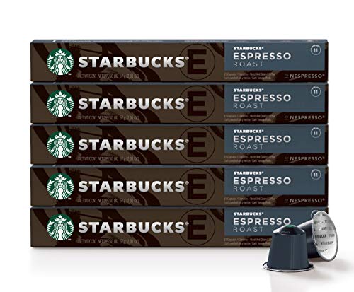 Starbucks by Nespresso, Blonde Roast Espresso (50-count single serve capsules) & Espresso Dark Roast (50-count single serve capsules, compatible with Nespresso Original Line System)