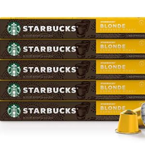 Starbucks by Nespresso, Blonde Roast Espresso (50-count single serve capsules) & Espresso Dark Roast (50-count single serve capsules, compatible with Nespresso Original Line System)