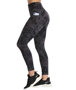 amazon essentials women's high waisted yoga leggings, 1364-ink print, small