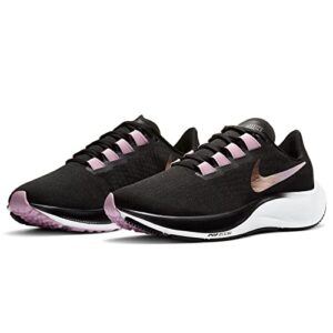 Nike Women's Air Zoom Pegasus 37 Shoes, Black/Light Artic Pink/White/Metallic Red Bronze, 8