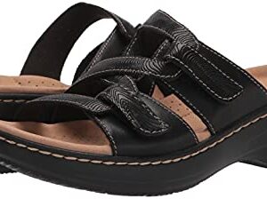 Clarks womens Merliah Karli Sandal, Black Leather, 9 US