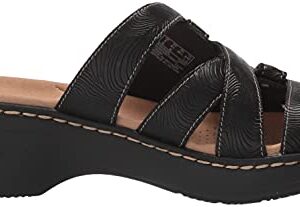 Clarks womens Merliah Karli Sandal, Black Leather, 9 US