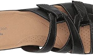 Clarks womens Merliah Karli Sandal, Black Leather, 9 US