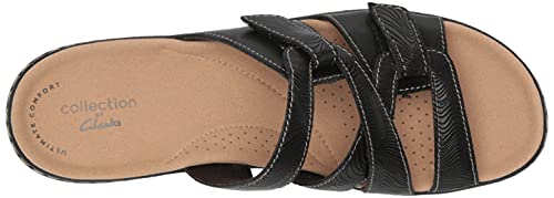 Clarks womens Merliah Karli Sandal, Black Leather, 9 US