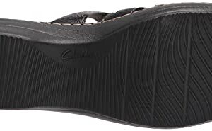 Clarks womens Merliah Karli Sandal, Black Leather, 9 US