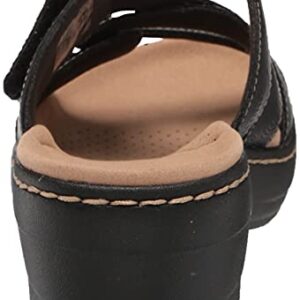 Clarks womens Merliah Karli Sandal, Black Leather, 9 US