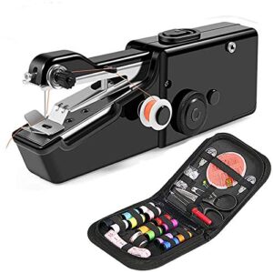 yiphates handheld sewing machine, mini electric stitching machine, portable cordless handheld electric sewing machine with thread kit, for fabric and clothing, home travel use