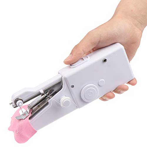 Yiphates Handheld Sewing Machine, Mini Electric Stitching Machine, Portable Cordless Handheld Electric Sewing Machine with Thread Kit, for Fabric and Clothing, Home Travel Use