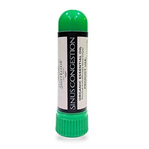 sinus relief aromatherapy nasal inhaler - relieves severe congestion, pressure, pain, stuffy nose - open sinuses & breathe right - undiluted organic essential oil blend diffuser sniffer stick