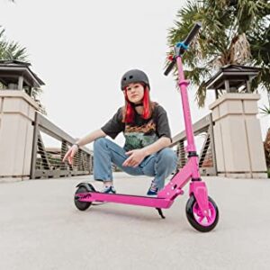 Hover-1 Flare Electric Scooter | 8MPH, 3M Range, 6HR Charge, Speed-Battery Indicator, 6 Inch Front & 5.5 Inch Back Solid Tires, 132 LB Max Weight, Cert. & Tested - Safe for Kids