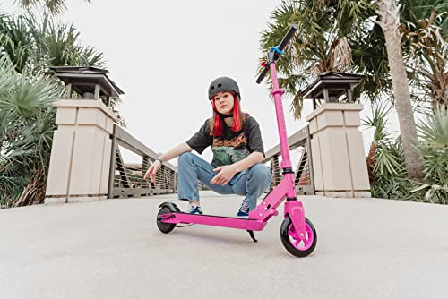 Hover-1 Flare Electric Scooter | 8MPH, 3M Range, 6HR Charge, Speed-Battery Indicator, 6 Inch Front & 5.5 Inch Back Solid Tires, 132 LB Max Weight, Cert. & Tested - Safe for Kids