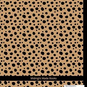 Cheetah Notebook: Wide Ruled Lined Paper Composition Book Journal Diary, Tan and Black Dot Animal Print Cheetah Pattern, Large US Letter 8.5 x 11 inches, 140 pages, Soft Cover