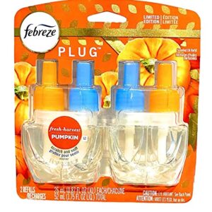 Febreze Plug Air Freshener Refills, Limited Edition Fresh-Harvest Pumpkin Scent, (2 Count, 1.75 Oz)