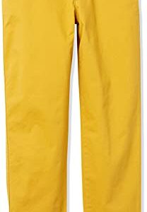 Amazon Essentials Women's Mid-Rise Slim-Fit Cropped Tapered Leg Khaki Pant, Dark Yellow, 12