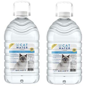 catwater by vetwater | ph-balanced and mineral-free cat water | clinically proven urinary formula | helps prevent cat urinary issues, flutd | 135.2 oz, 2-pk, clear (cw60101-2)