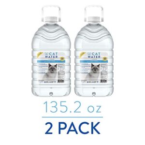 CATWATER by VETWATER | ph-Balanced and Mineral-Free Cat Water | Clinically Proven Urinary Formula | Helps Prevent Cat Urinary Issues, FLUTD | 135.2 oz, 2-Pk, Clear (CW60101-2)