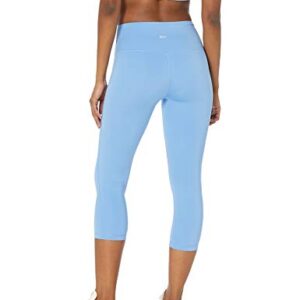 Amazon Essentials Women's Active Sculpt Mid Rise Capri Legging, French Blue, Large