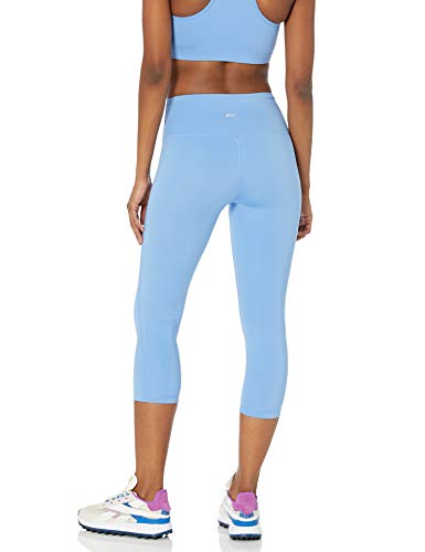 Amazon Essentials Women's Active Sculpt Mid Rise Capri Legging, French Blue, Large