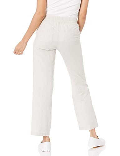 Amazon Essentials Women's Linen Blend Drawstring Wide Leg Pant (Available in Plus Size), Ecru, Large