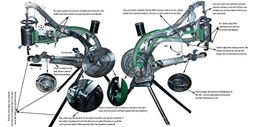 ColouredPeas (the Latest Upgraded Version 10 -Bearings) Shoe Repair Hand Sewing Machine, Shoe Cobbler Machine with Nylon Line, Manual Mending for Shoes/Bags/Clothes/Quilts/Coats/Trousers…