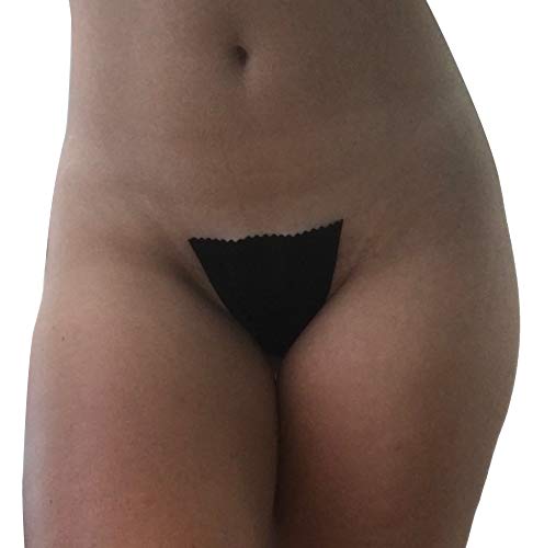 Amoreza by SKS C Style Invisible No Panty Line Heart Shaped Strapless C-String Thong (XL, Black, x_l)