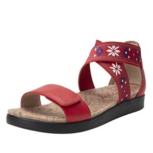 alegria women's lucia red sandal 10 m us