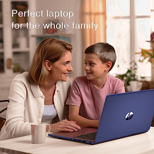 HP 2022 Stream 14" HD BrightView Laptop, Intel Celeron N4000, 4GB RAM, 64GB SSD, Intel HD Graphics, 720p Webcam, 1 Year Office 365, Blue, Win 11 S, 128GB Snowbell USB Card