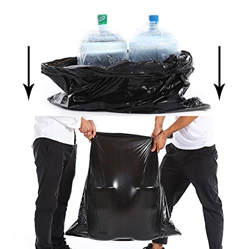 65 Gallon Trash Bags,25 Pack Extra-large Black Heavy Duty Trash Can Liners,Trash bags Garbage Bags for Indoor and Outdoor Use