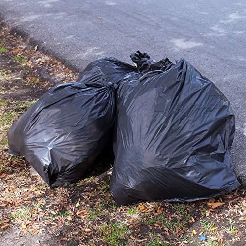 65 Gallon Trash Bags,25 Pack Extra-large Black Heavy Duty Trash Can Liners,Trash bags Garbage Bags for Indoor and Outdoor Use