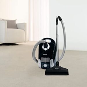 Miele Compact C1 Turbo Team Bagged Canister Vacuum, Obsidian Black