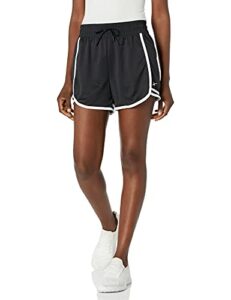 reebok women's standard workout ready shorts, black, medium