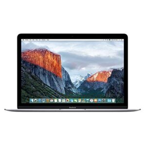 early 2016 apple macbook with 1.1 ghz intel core m3 (12 inch, 8gb ram, 256gb ssd) silver (renewed)