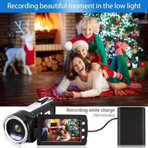 Vmotal Video Camera Camcorders 24 MP Digital Camera Video Recorder FHD 1080P 30FPS 2.7 Inch Vlogging Camera YouTube TikTok Camcorder for Kids Children Student Teenager Beginner