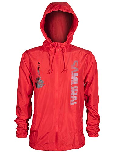 Jinx Cyberpunk 2077 Chippin In Men's Windbreaker Jacket, Red, Large