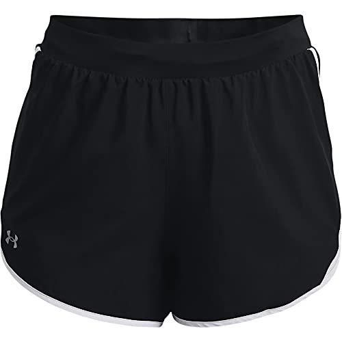 Under Armour womens Fly By 2.0 Shorts , Black (001)/Reflective , 3X