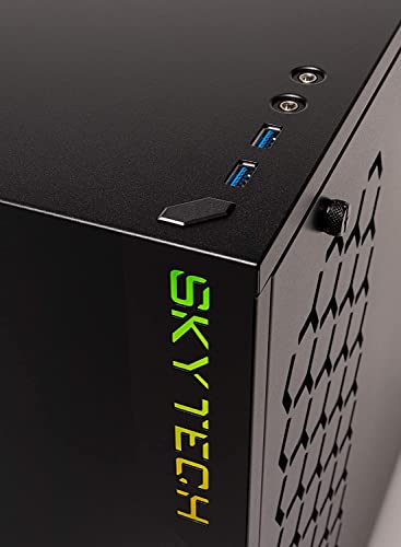 Skytech Azure Gaming PC Desktop - AMD Ryzen 5 5600X 3.8GHz, RTX 3070 8GB, 16GB 3200, 1TB NVME SSD, 650W Gold PSU, Windows 10 Home 64-bit, Black