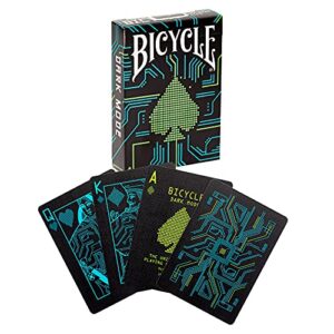 bicycle dark mode playing cards, black