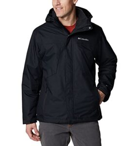 columbia men's tunnel falls interchange jacket, black, large