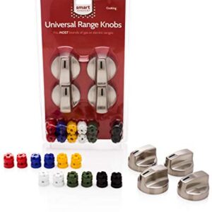 Smart Choice Range Knob Kit, Fits Most, Stainless Steel - KNOBKIT4S