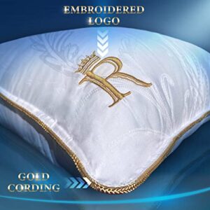 Royal Therapy King-Size Professional Hotel Pillows (2-Pack) - A Set of Premium Plush Gel Microfiber Down Alternative Hypoallergenic Bed Pillows for Your Bedroom - Side, Stomach & Back Sleepers