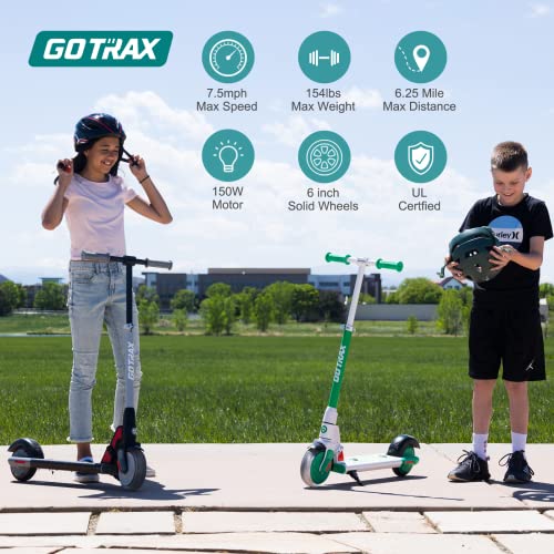 Gotrax GKS Lumios Electric Scooter for Kids Age 6-12, Max 6.25 Mile and 7.5Mph Speed, 6" Flash Front Wheel and 3 Adjustable Height, UL2272 Certified Approved and Lightweight Aluminum Frame for Kid