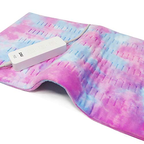 Heating Pad XL King Size by ZXU - Extra Large 12” x 24” - Ultra-Soft Heated Pad with Moist & Dry Heat Therapy Options & Auto Shut-Off - for Neck, Back, Shoulder, Menstrual Pain & Sore Muscle Relief