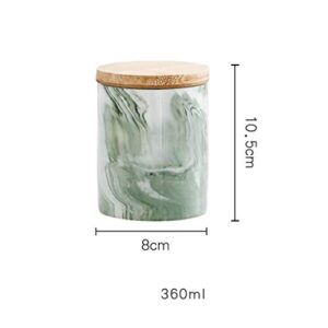 Ceramic Food Storage Canister Food Storage Jars with Airtight Seal Lid, Kitchen Canister for Serving for Coffee Beans, Tea, Flour and More (Green-S)