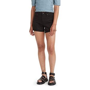 levi's women's mid length shorts, black and black, 32