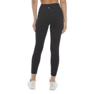 Danskin Women's Double Brushed 7/8 Legging, Black Salt, Small