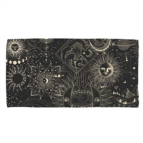 ZHIMI Hand Towel Absorbent ﻿Moon Phases Towel Kitchen Fingertip Towel Soft Bath Face Towel 15x30 Inch Wash Cloths Durable for Bathroom Gym Yoga Spa Beach