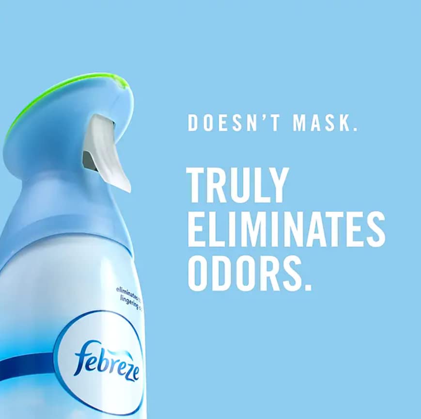 Febreze Air Freshener and Odor Eliminator Spray– one each of Linen & Sky, Original, Hawaiian Aloha and Fresh Scents. 250g or 8.8oz each (Pack of 4)