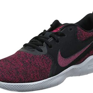 NIKE Women's WMNS Flex Experience RN 10 Running Shoe, Black Fireberry Dk Smoke Grey Iron Grey, 6.5